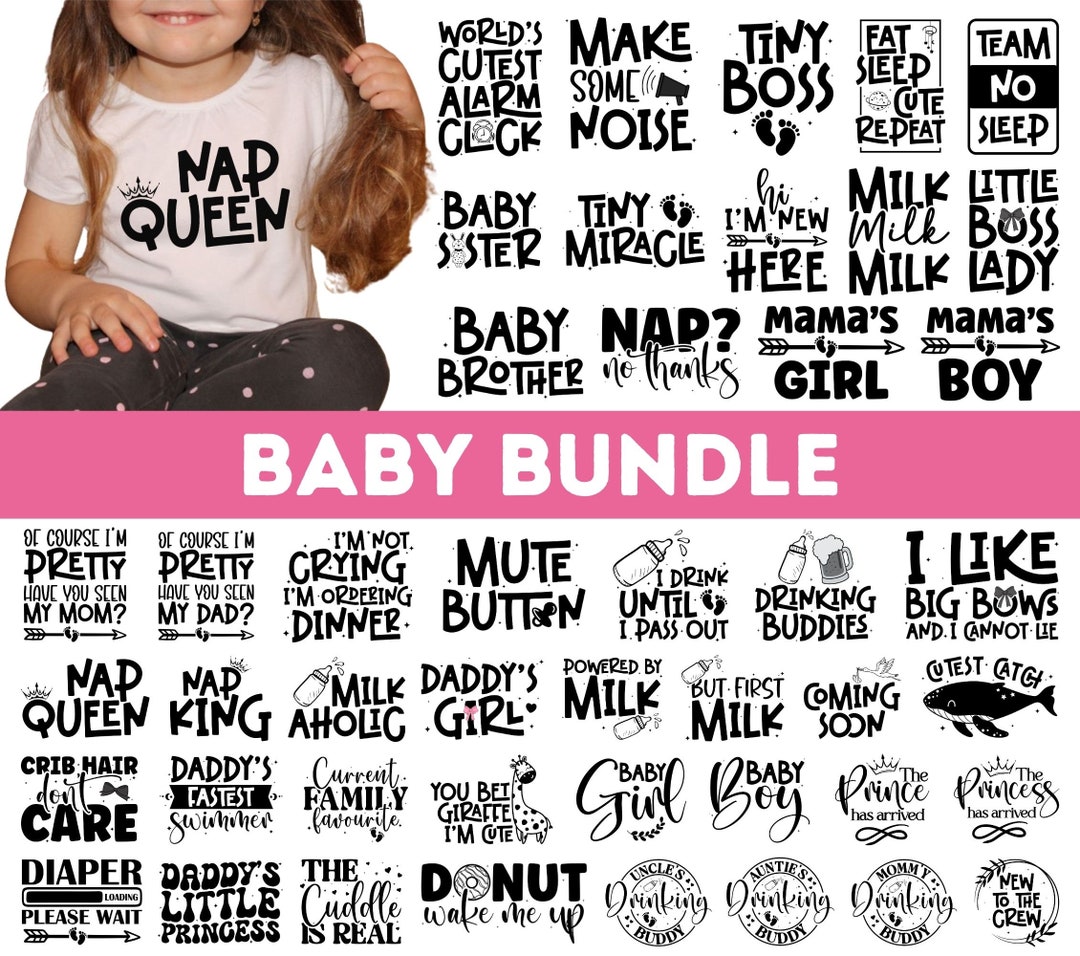 Cute Baby SVG Bundle| Baby Shower SVG| Newborn SVG Bundle| Baby Quote ...