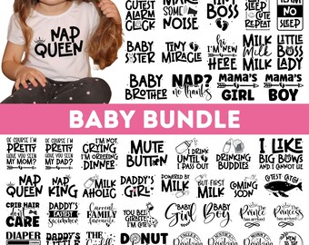 25 Baby SVG Bundle, Funny Baby Svg Files, Baby Girl Shower SVG Files ...