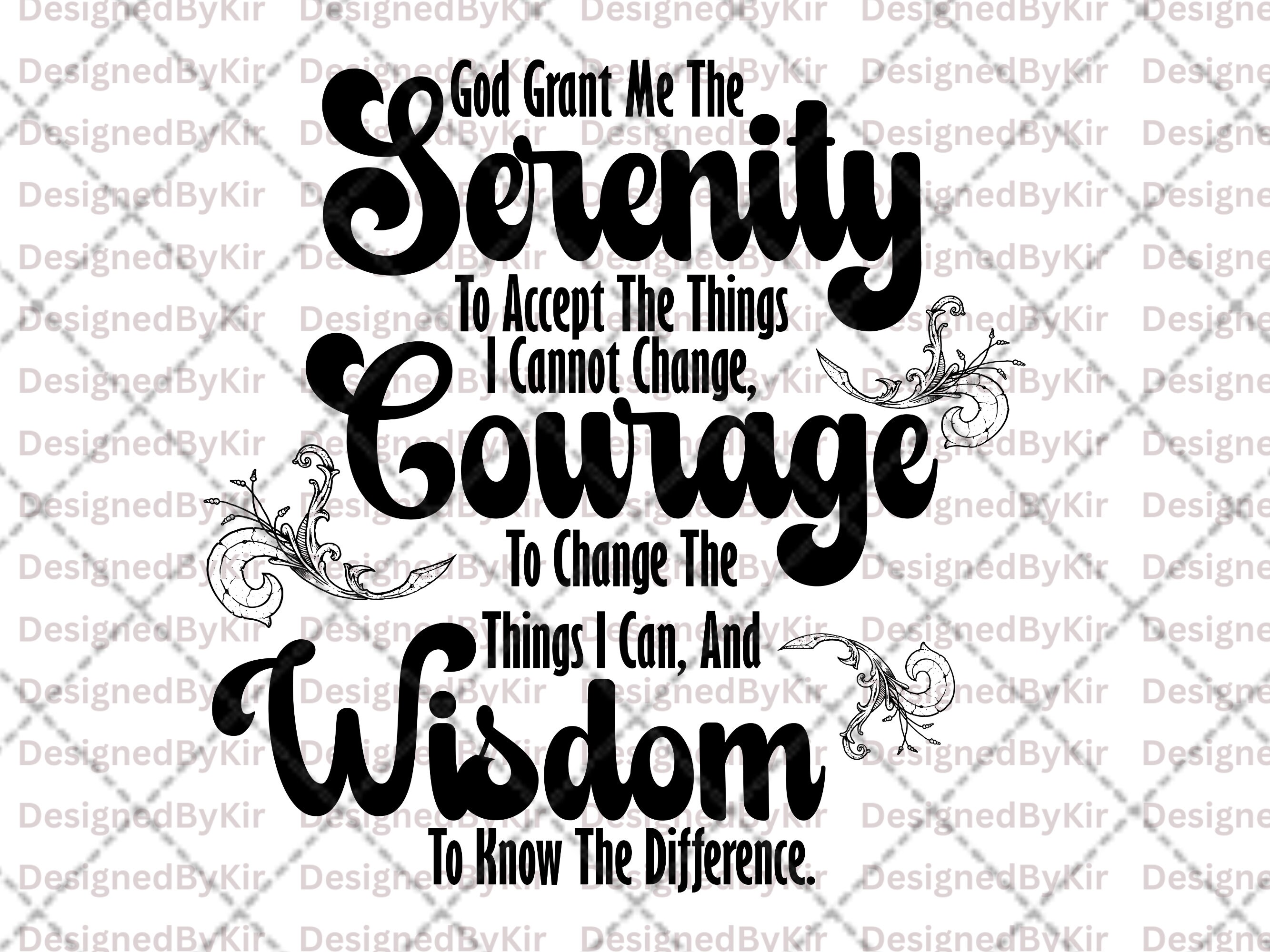 Serenity Prayer SVG, Serenity Courage Wisdom SVG, Church Svg ...