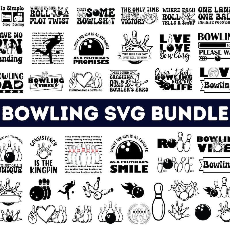 Bowling Svg - Etsy