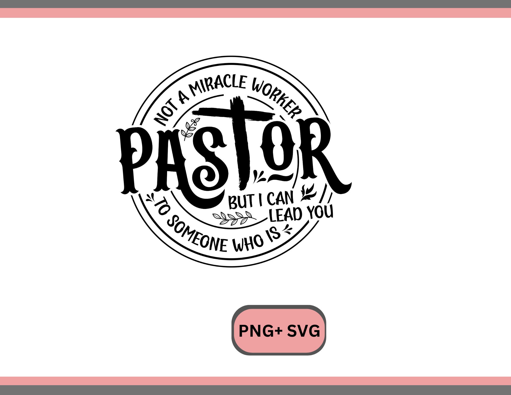 Pastor SVG Not A Miracle Worker Svg Pastor PNG I Can Lead - Etsy