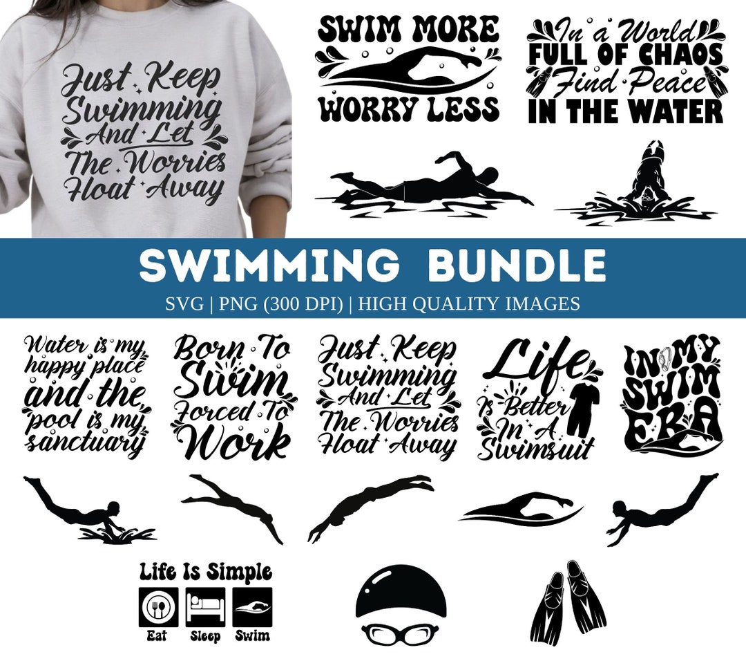 Swimming SVG Bundle Swimmer SVG Bundle in My Swim Era PNG Swimming Svg ...