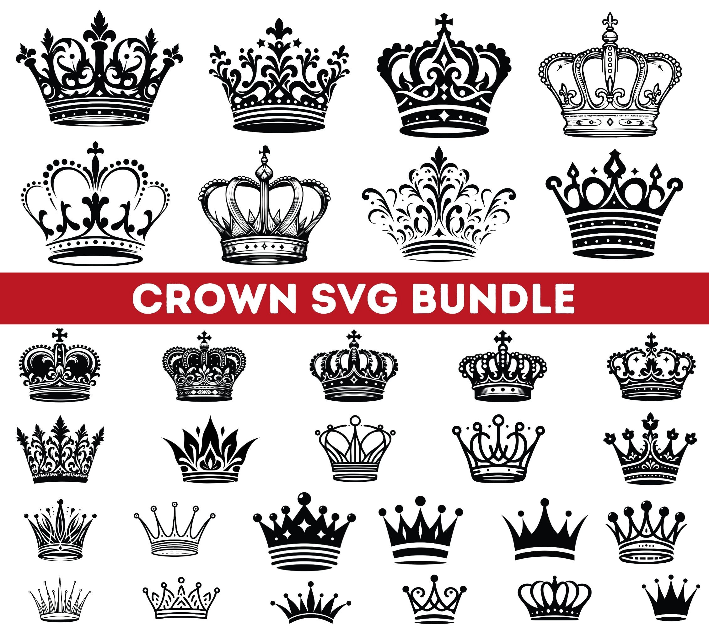 Royal Crown PNG| King Crown SVG| Queen's Crown SVG| Princess Tiara Svg ...