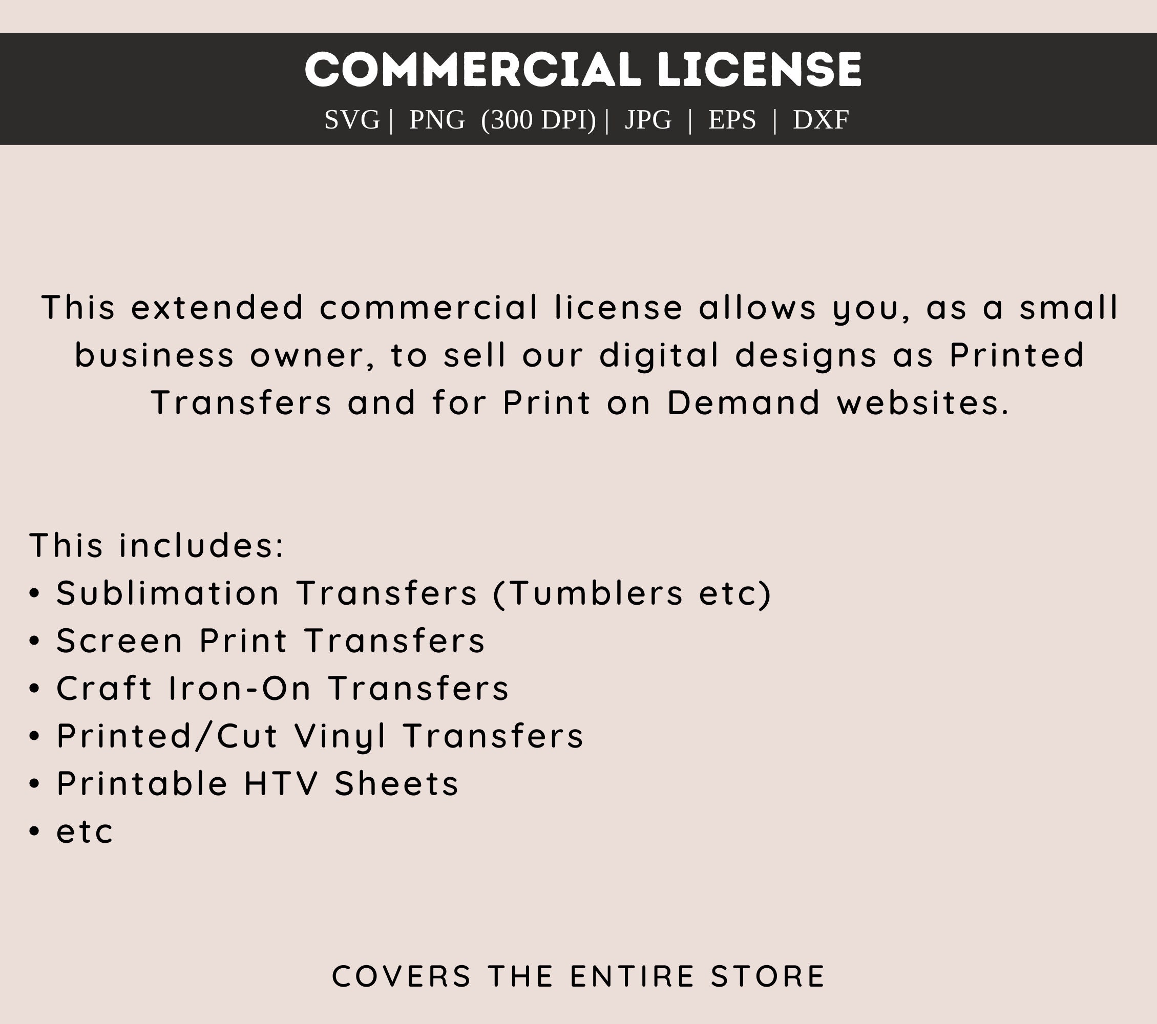 Commercial License for All Files, Clipart Commercial Use, License for ...
