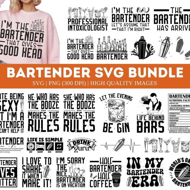 Bartender Bar Tool Svg - Etsy