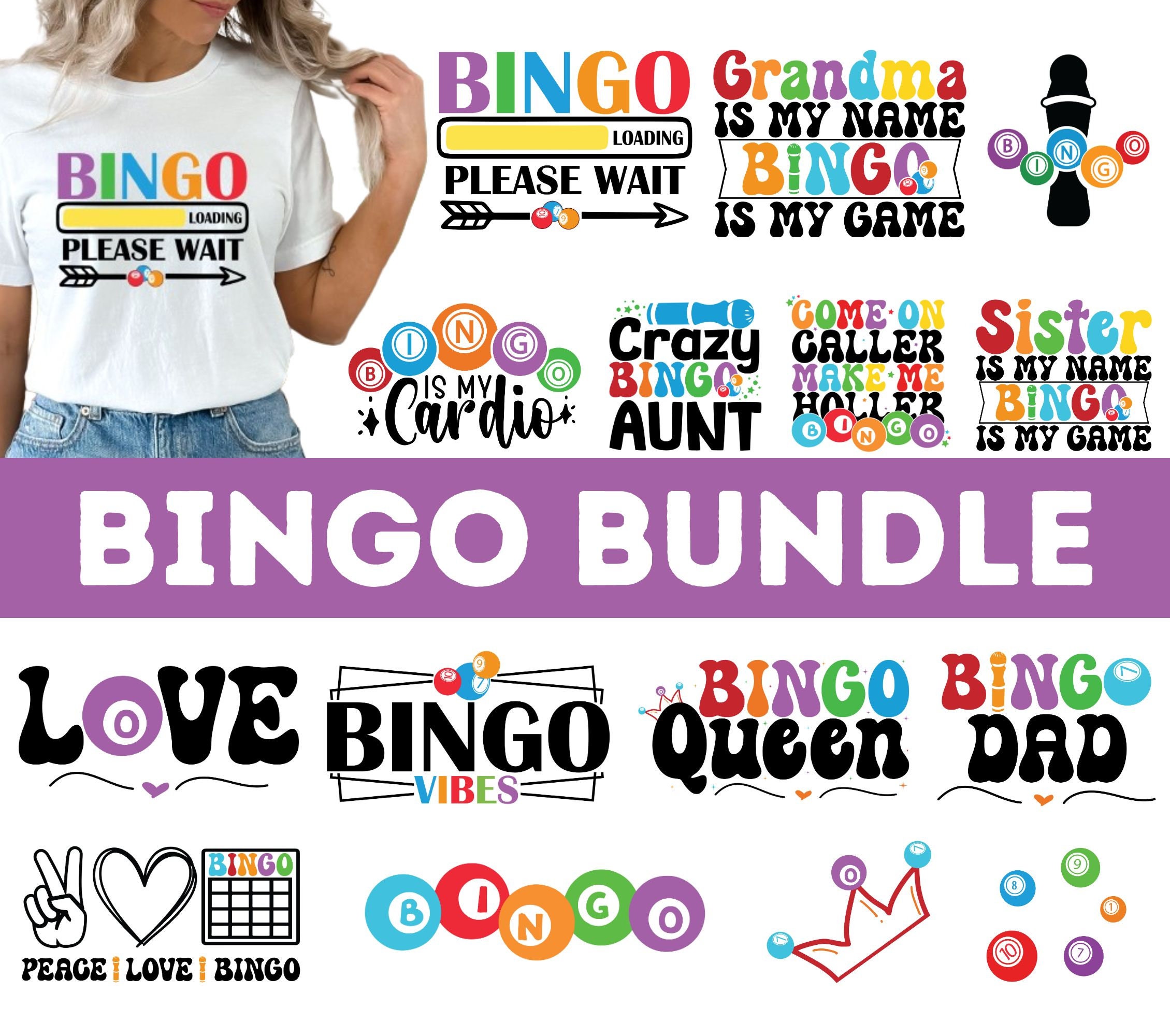 Bingo SVG Bundle Bingo PNG Bundle Bingo Svg Bingo Player Svg Bingo ...