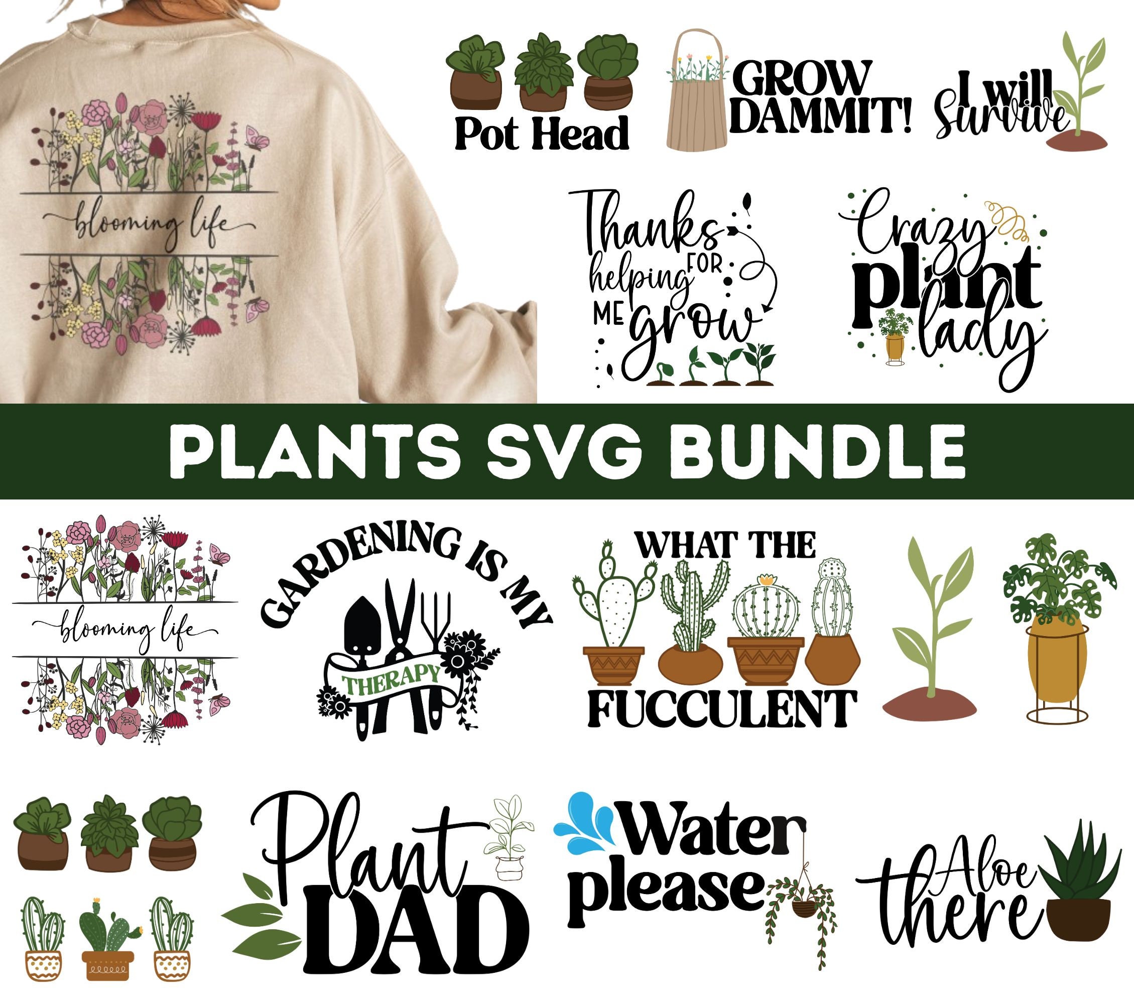Plant SVG PNG Bundle Plant Lover Svg Plant Mom Svg Plant Owner Svg ...
