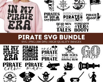 Pirate SVG Bundle, Pirate SVG, Pirate Silhouette, Pirate Ship Svg ...