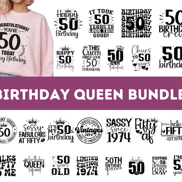 50th Birthday Svg - Etsy Canada