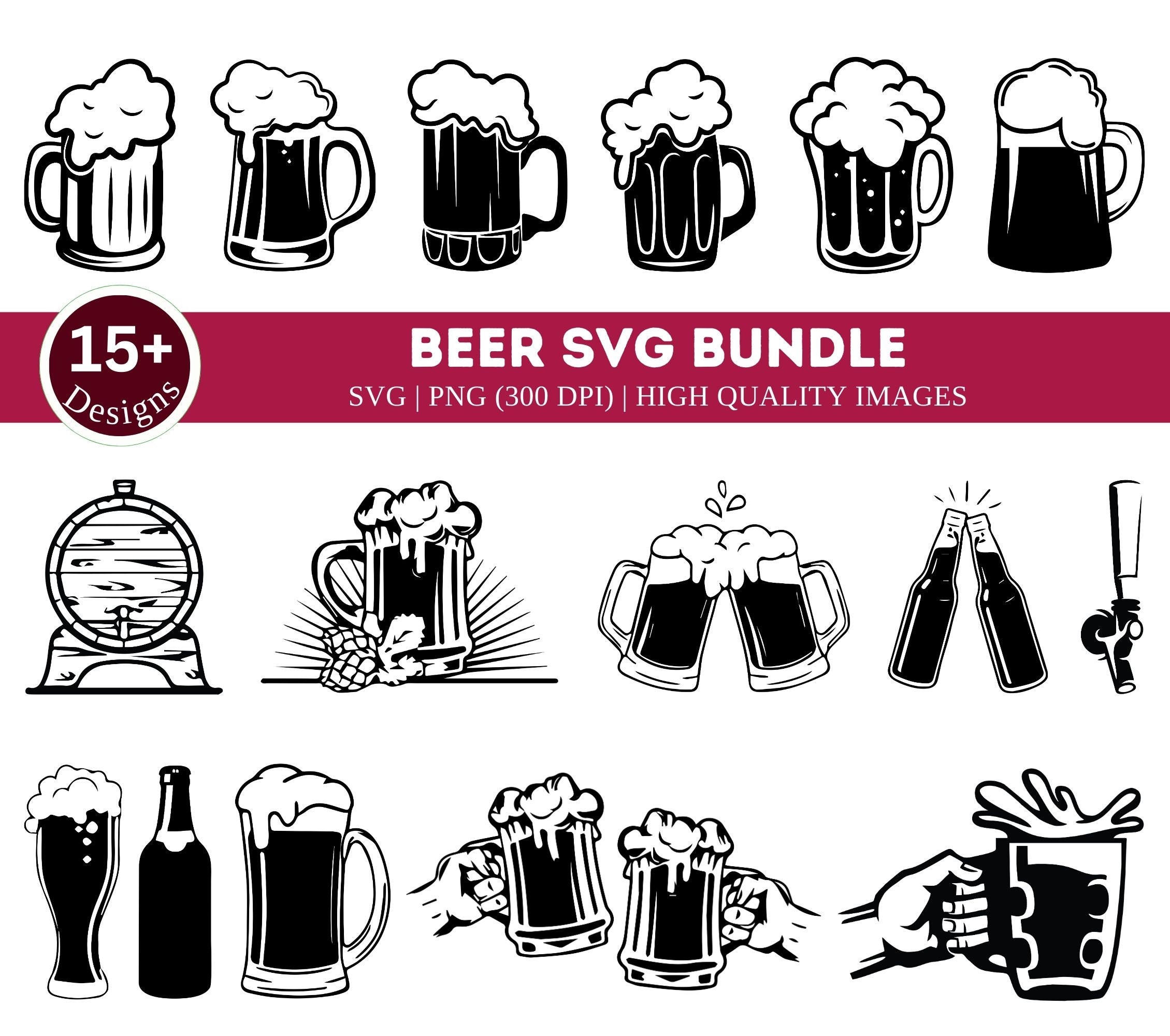 Beer SVG Beer Svg Png Bundle Beer Clipart Beer Cut Files for Cricut ...