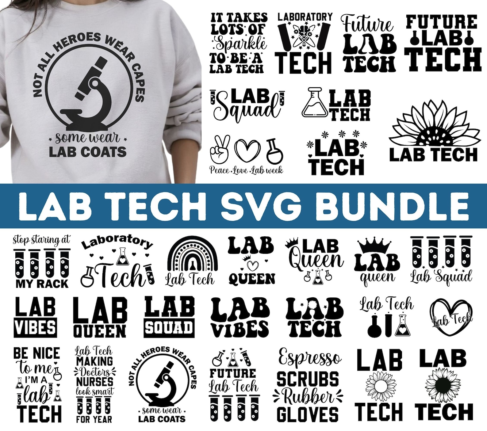 Lab Tech SVG PNG Bundle Technician Svg Science Svg Chemistry Svg Lab ...