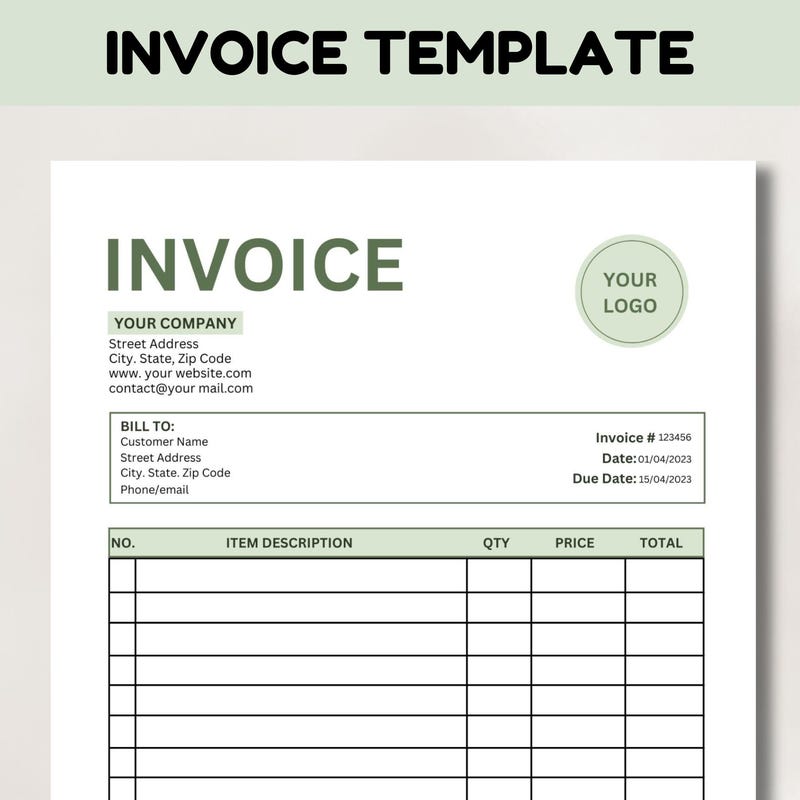 Embroidery Invoice - Etsy