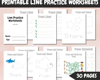 Preschool Line Tracing Worksheets, Lines Trace Pages Printable ...