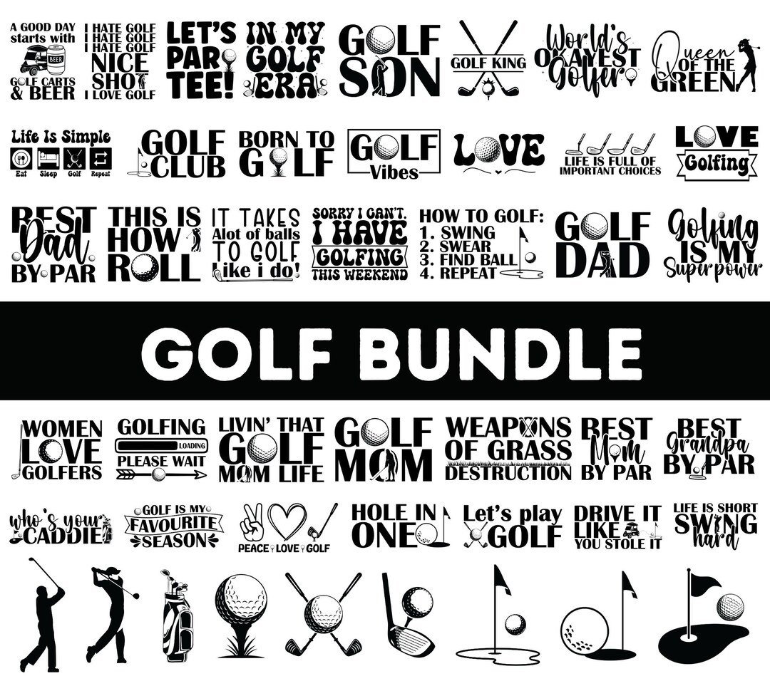 Golf SVG PNG Bundle| Golf Png| Split Monogram Svg| Golf Name Frame ...