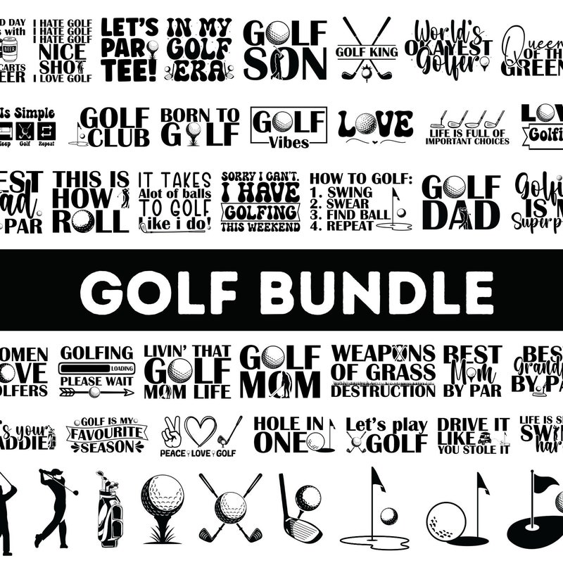 Golf Monogram Font - Etsy