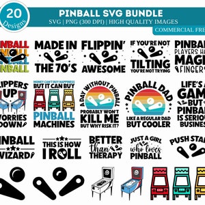 Pinball SVG Bundle, Pinball Machine Svg, Pinball SVG, Pinball Cut Files ...