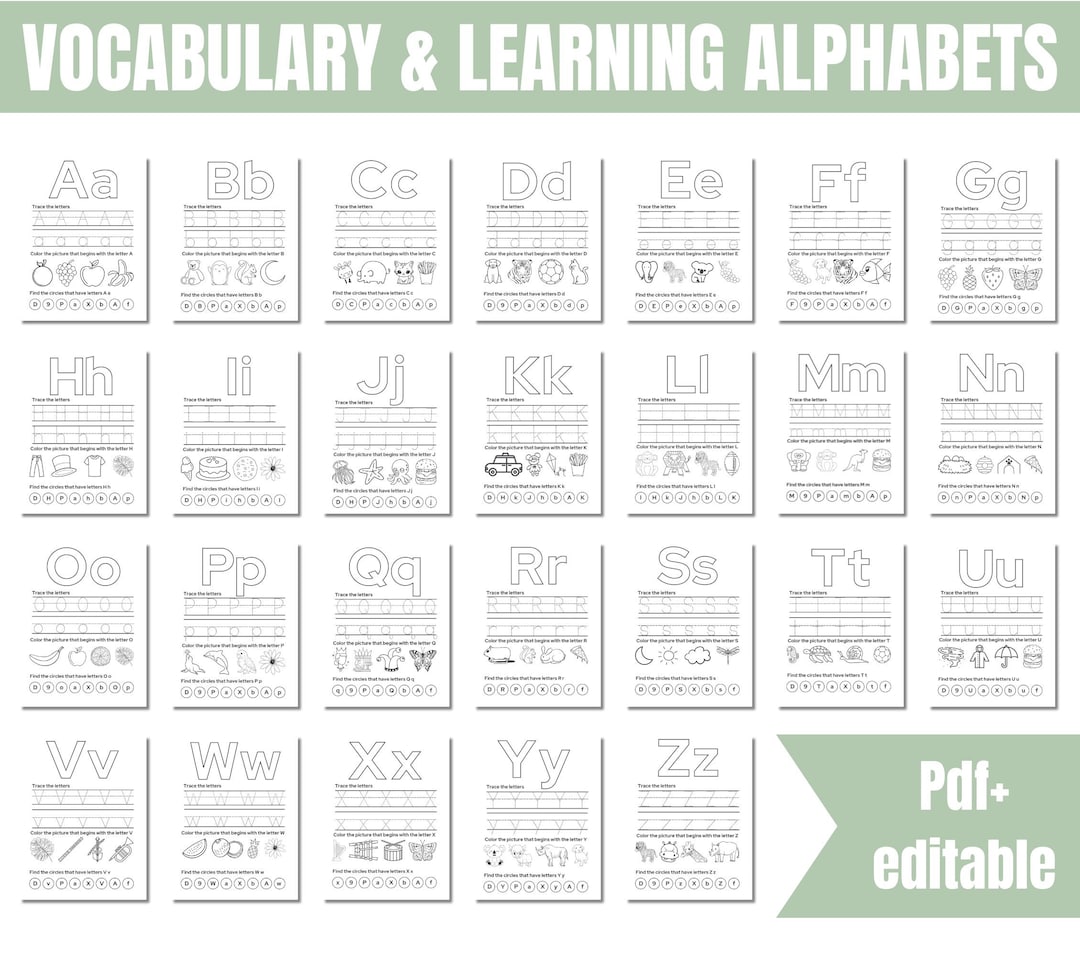 Preschool Pre-k & Kindergarten Learning Sheets, Printable Activity ...
