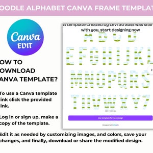 Canva Editable Alphabets Bundle| Letters Canva Template| Canva Frames ...