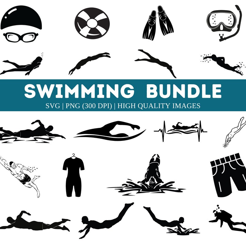 Swim Svg - Etsy
