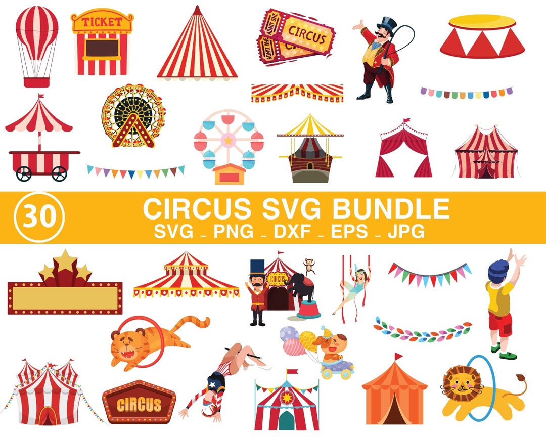 Circus Carnival SVG PNG Bundle| Circus Kids| Circus Printable| Carnival ...