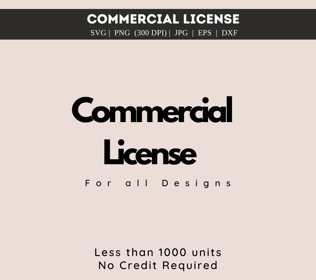 Commercial License for All Files, Clipart Commercial Use, License for ...