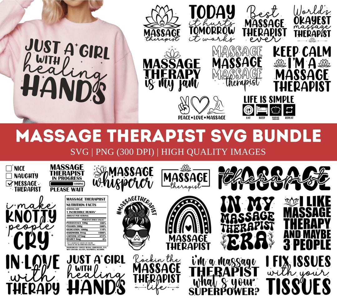 Massage Therapist Svg Bundle, Massage Therapy Svg, Massage Therapist ...