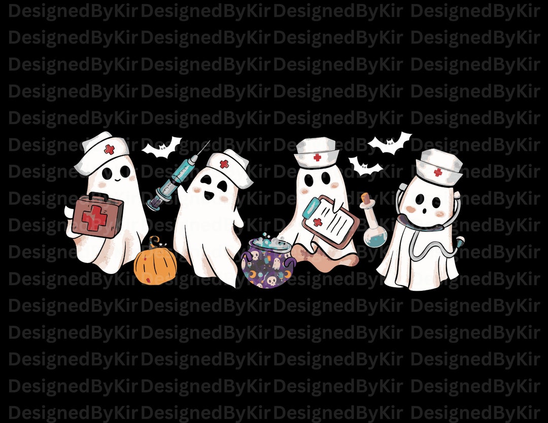 Nurse Halloween PNG Ghost Nurses SVG Ghost Nurses PNG - Etsy