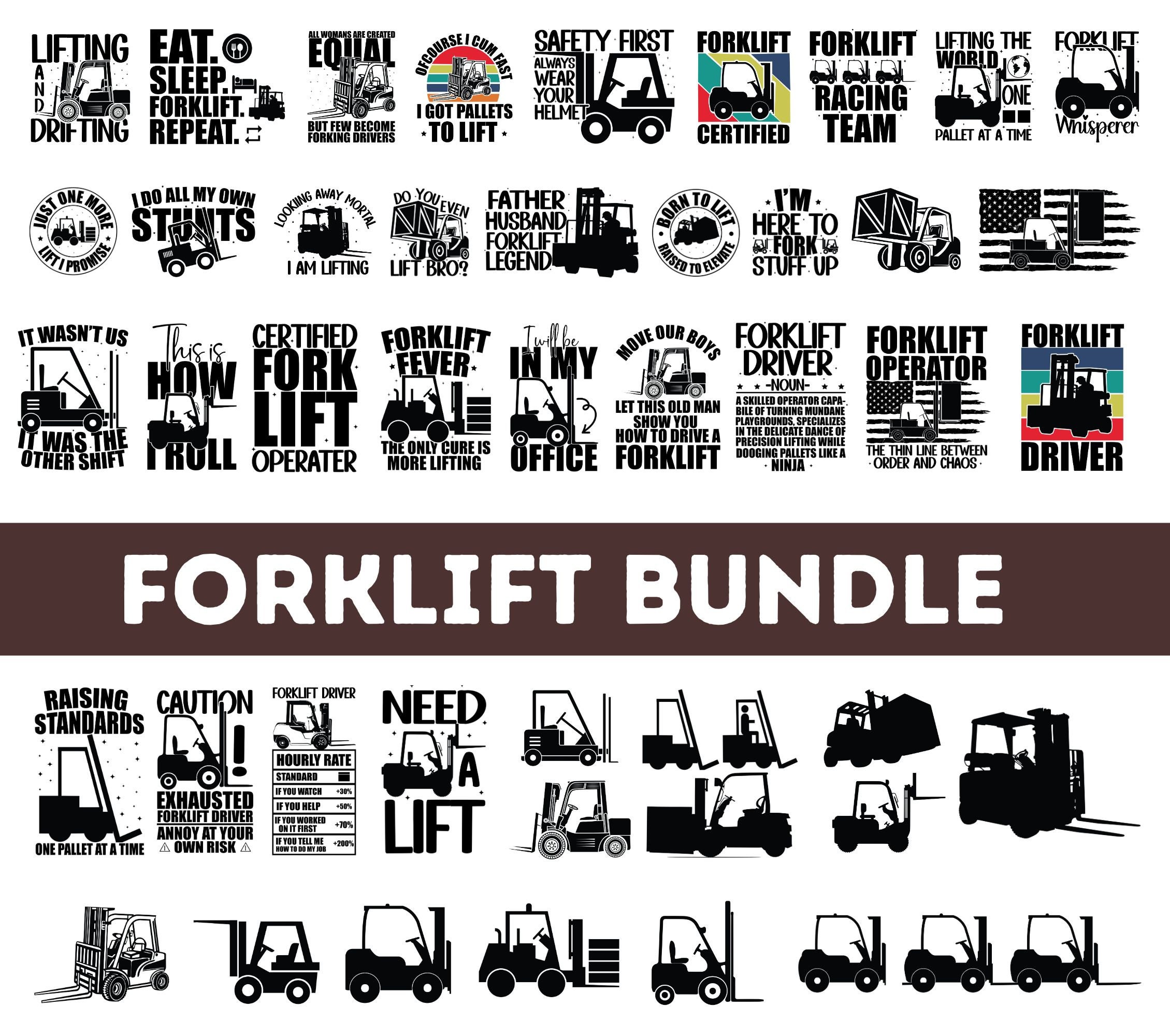 Forklift SVG PNG Bundle| Forklift Driver Svg| Dad Png| Forklift ...