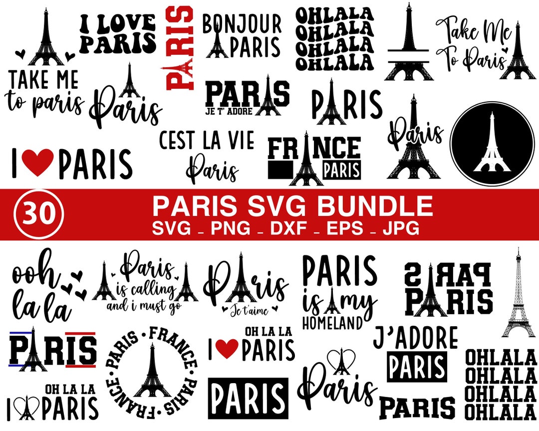 Paris SVG PNG Bundle| Paris Png| Eiffel Tower Png| Landmark Svg| Travel ...
