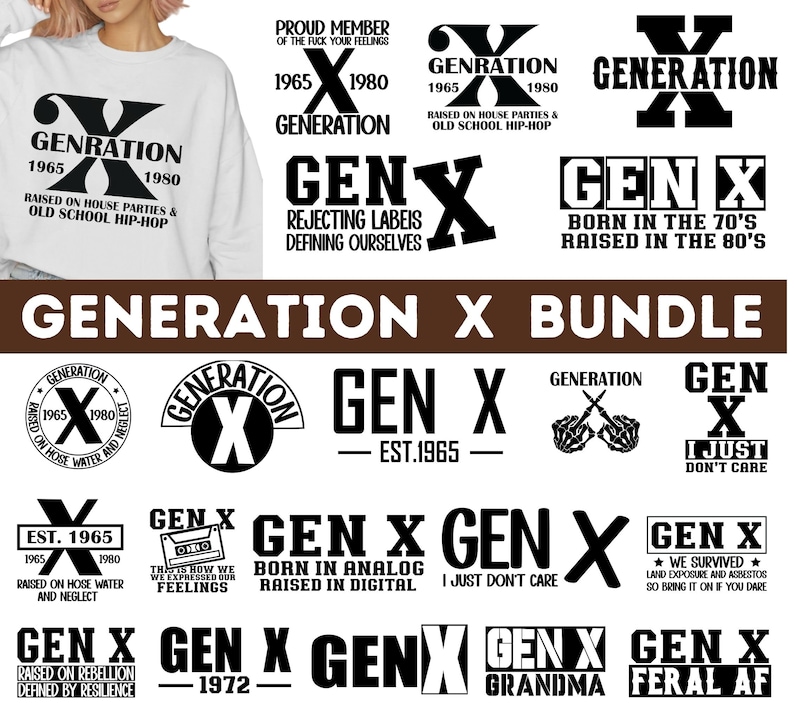 Gen X SVG Bundle Gen X PNG Bundle Retro Gen X Svg Bundle Gift for Gen X ...