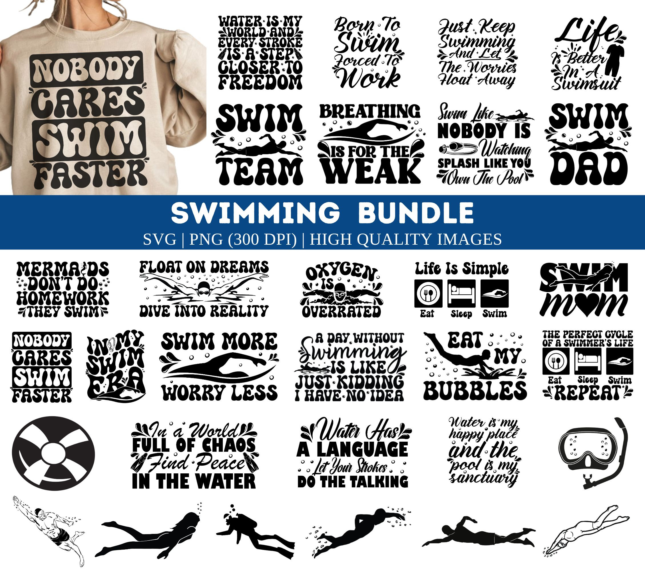 Swimming SVG Bundle Swimmer Svg Swim Mom Svg Swim Team Svg Swimming Png ...