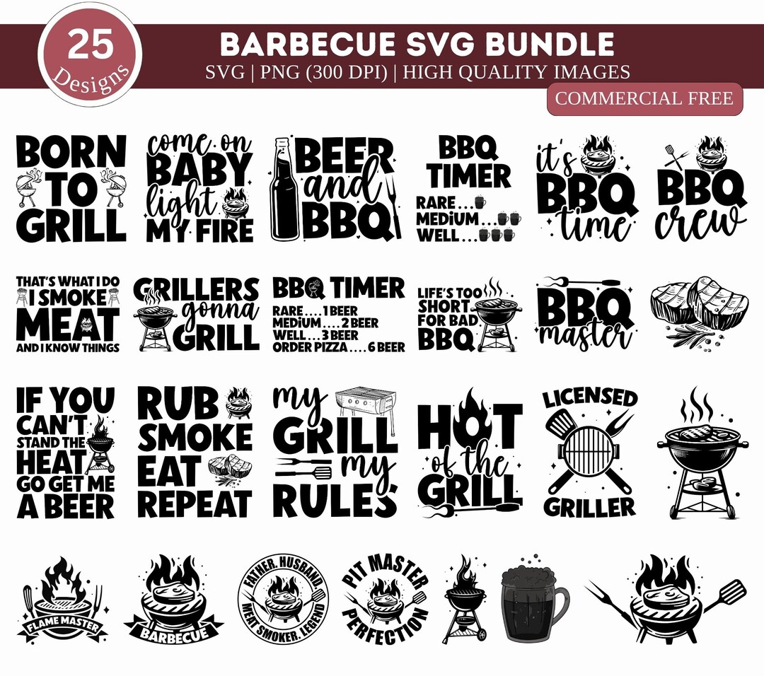 Barbecue SVG Bundle, BBQ Svg Bundle, Bbq Svg, Grilling Svg Bundle ...