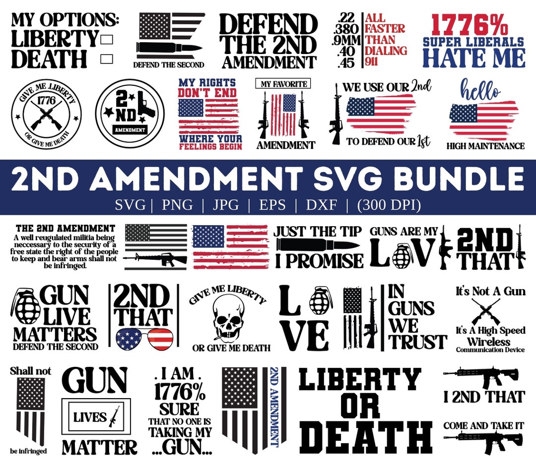 2nd Amendment SVG PNG Bundle| We the People Svg| American Flag Svg| Patriotic Svg| 2nd Amendment ...