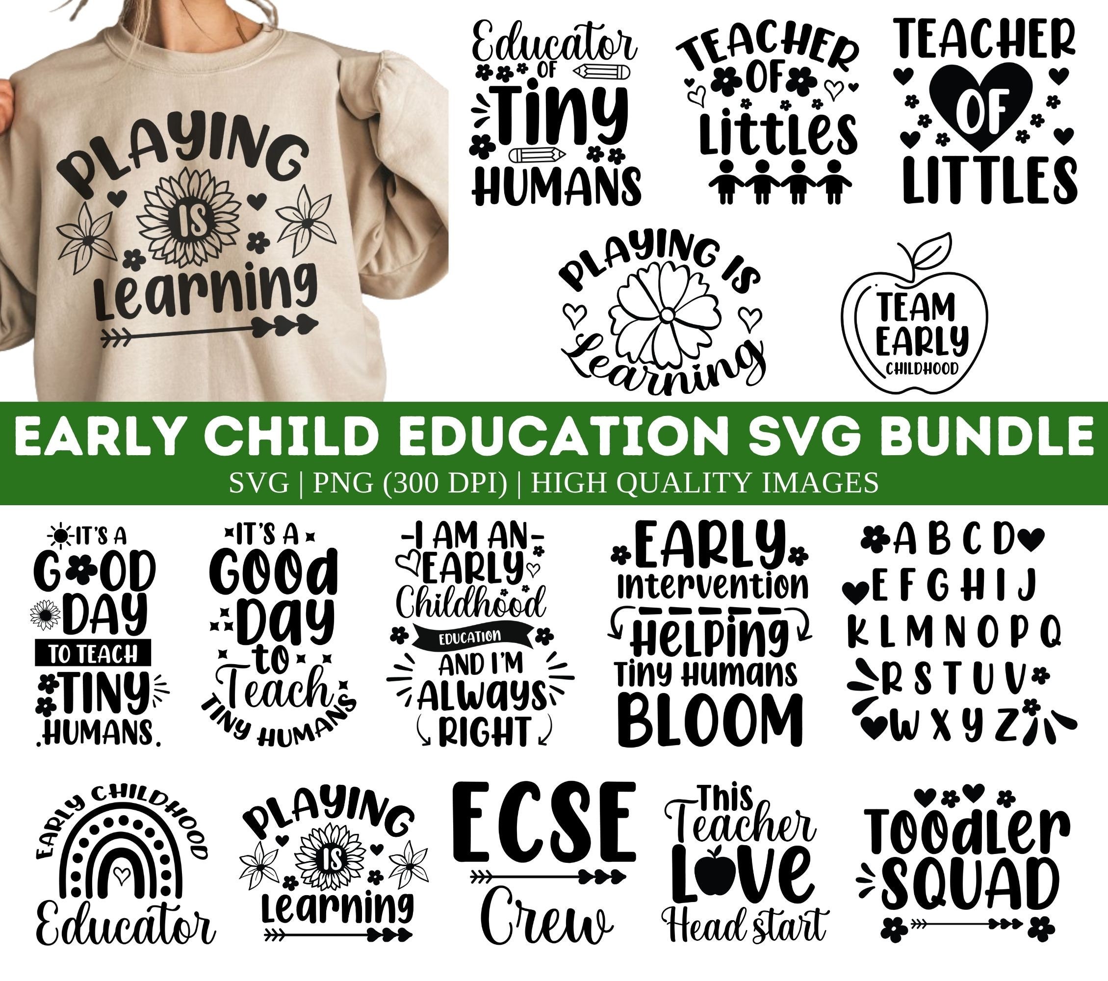 Early Childhood Education SVG Bundle| Daycare Teacher Team Png| Early ...