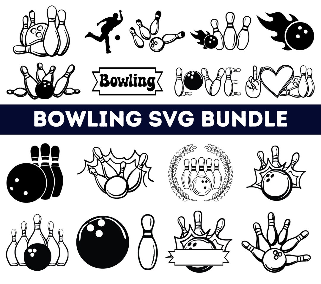 Bowling SVG Bundle, Bowling PNG Bundle, Bowling Clipart, Bowling SVG ...