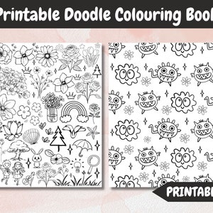 Kids Doodles Coloring Book, Doodles Printable Coloring Book, Print ...
