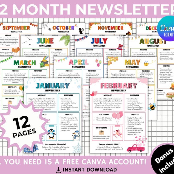 Newsletter Template - Etsy