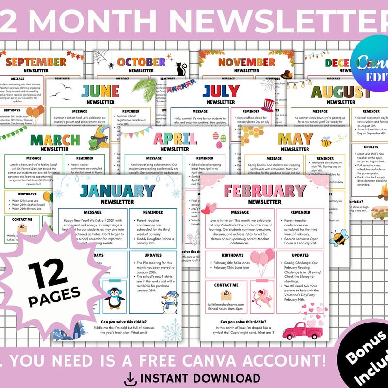 Newsletter Template - Etsy