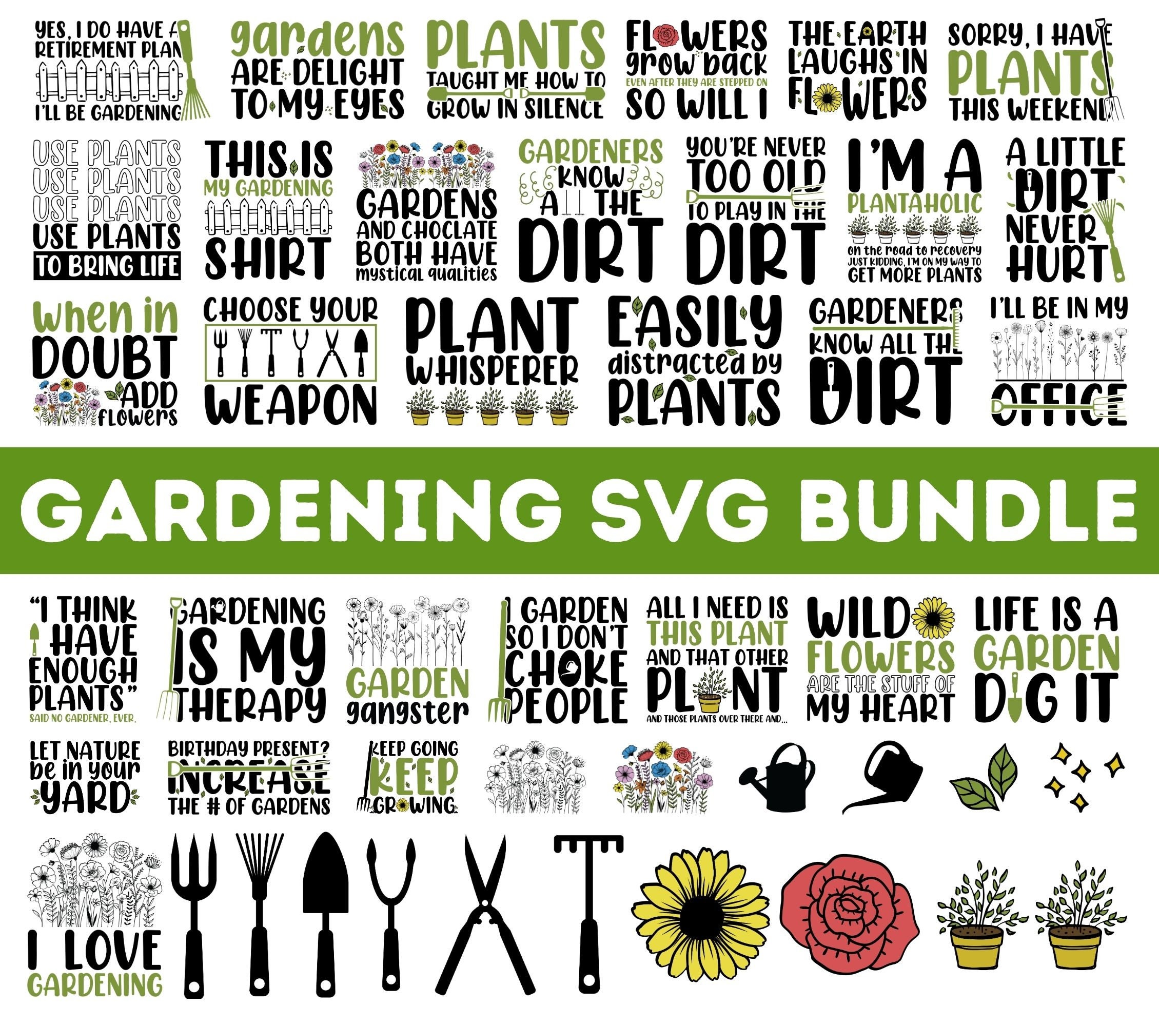 Gardening SVG PNG Bundle Plant Lover Svg Bundle Plant Svg Plant Quotes ...