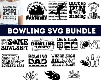 Bowling Team SVG Bundle Monogram Frame Love Bowling Squad Ball and Pins ...