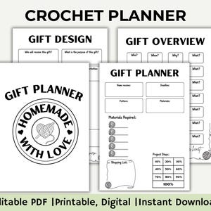 Printable Crochet Project Planner, Organize and Track Your Crochet ...