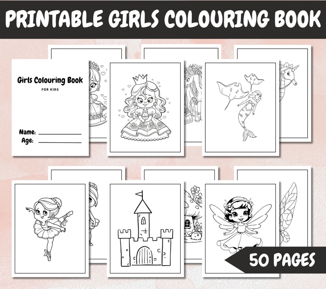 Princess Coloring Pages for Kids, 50 Coloring Pages, Princess Coloring ...