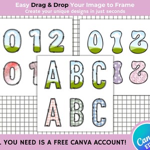 Canva Editable Alphabets Bundle| Letters Canva Template| Canva Frames ...