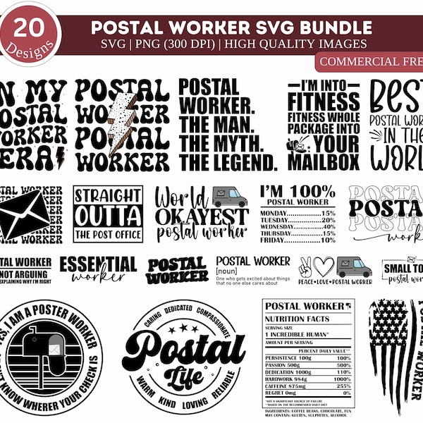 Postal Worker Svg - Etsy