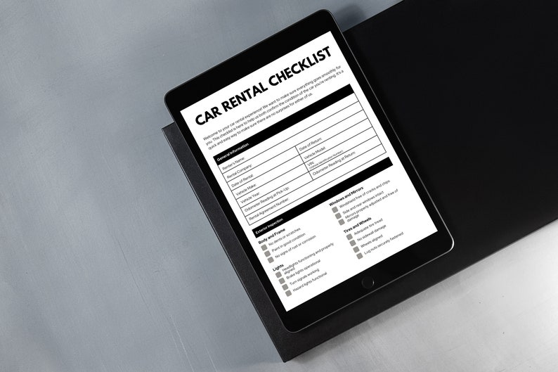 Editable Visual Vehicle Inspection Checklist, Fillable Multipoint ...