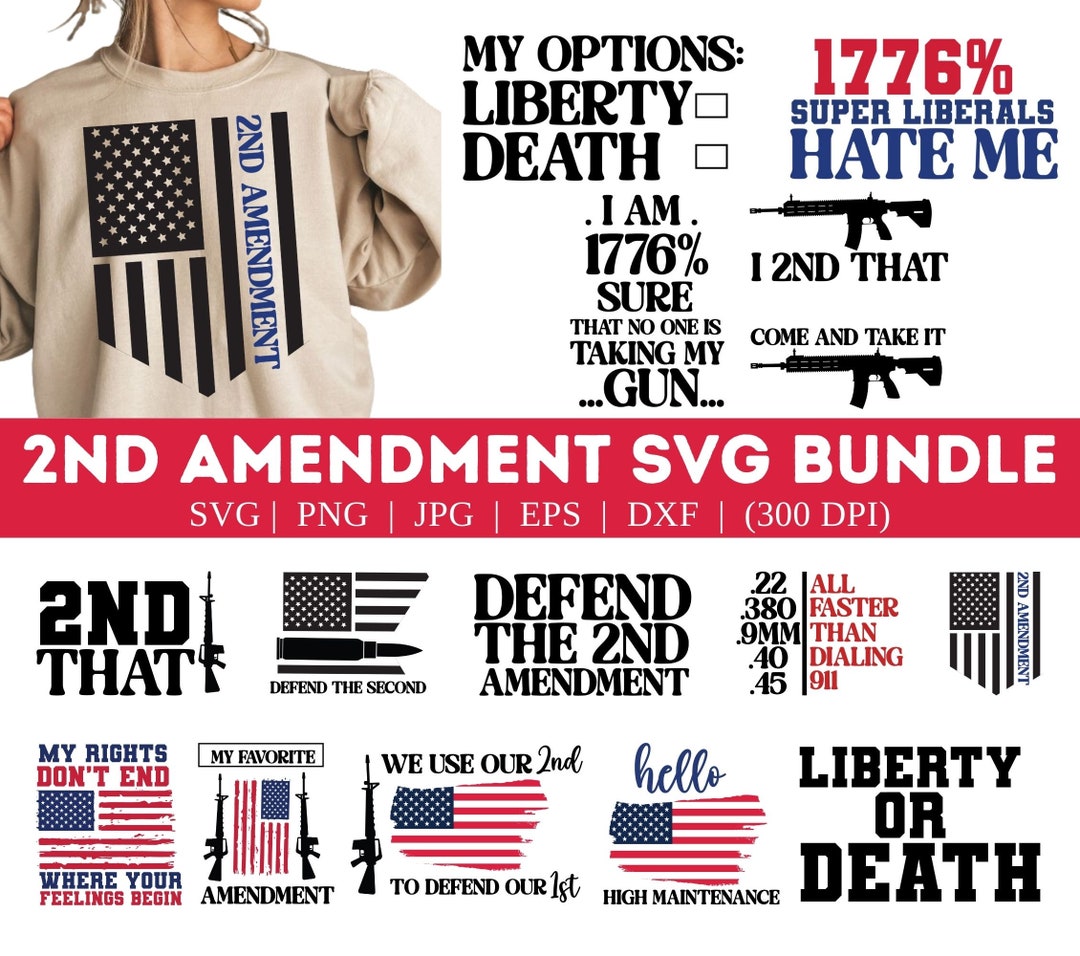 2nd Amendment SVG Bundle| Second Amendment Svg| Gun Rights Svg| 2nd Amendment Tattered Flag ...