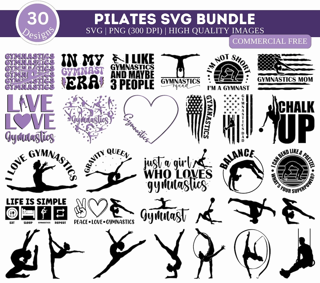Gymnastics SVG Bundle, Gymnast Svg, Gymnastics Girl Svg, Gymnast Shirt ...