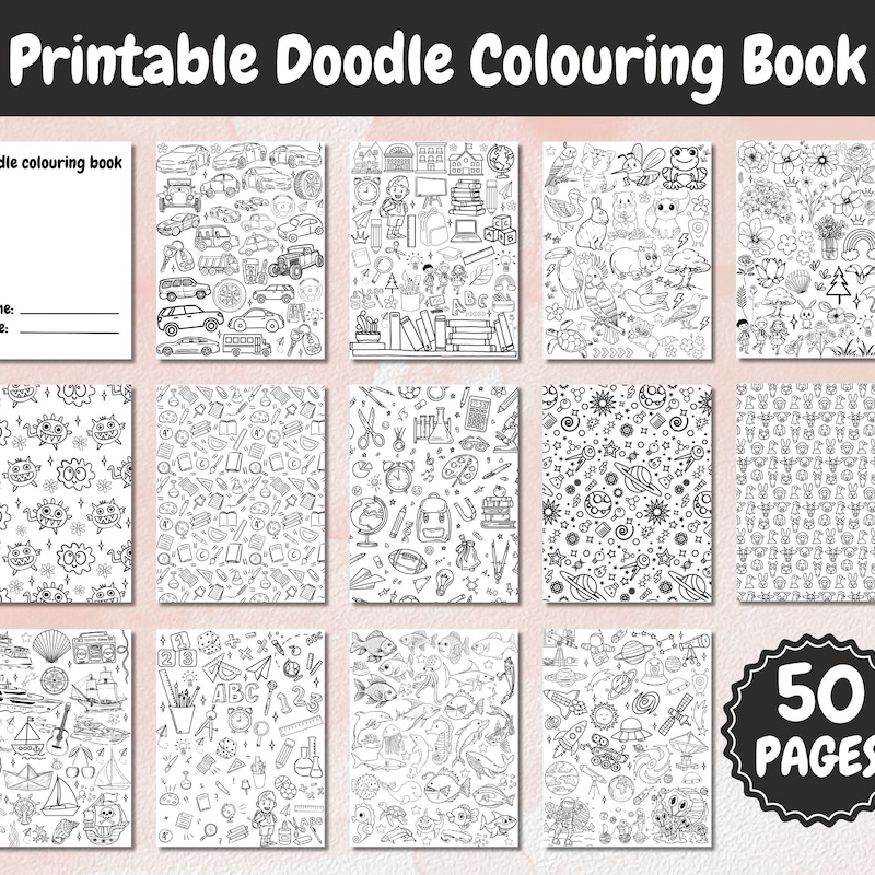 Kids Coloring Book - Etsy