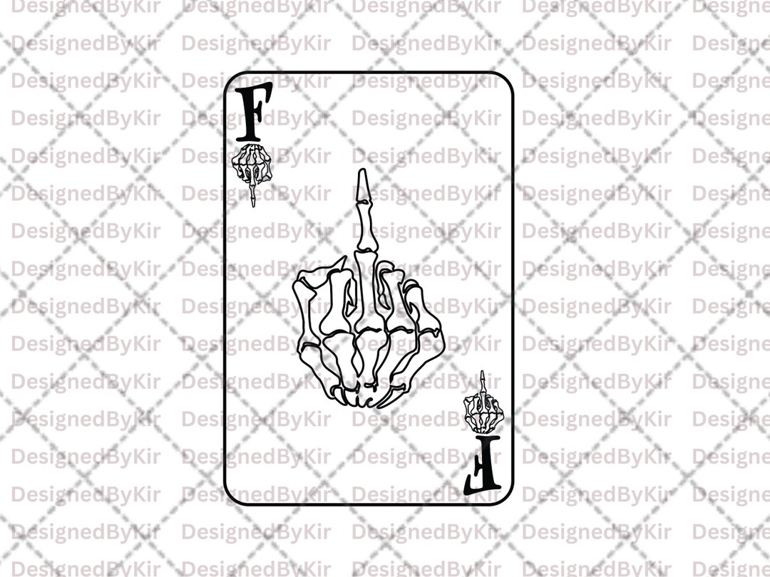 Middle Finger Svg Card Middle Finger Design Skelton Hand - Etsy