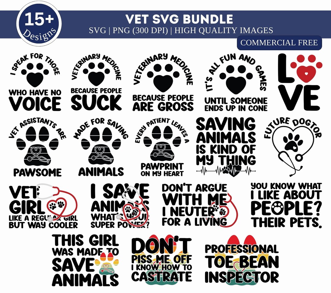 Vet SVG Bundle, Dog Svg, Veterinarian SVG Bundle, Svg for Shirts ...